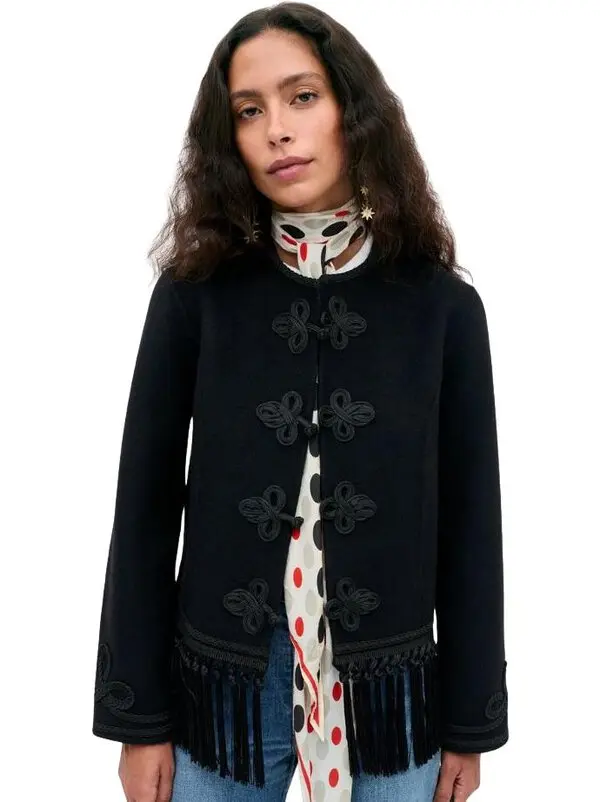 Rixo Inga Wool Jacket - Black