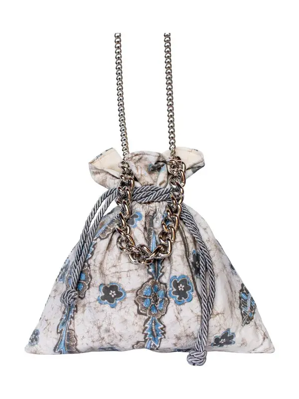 EFFEI Malam Bag With Silver-tone Chain - Blue