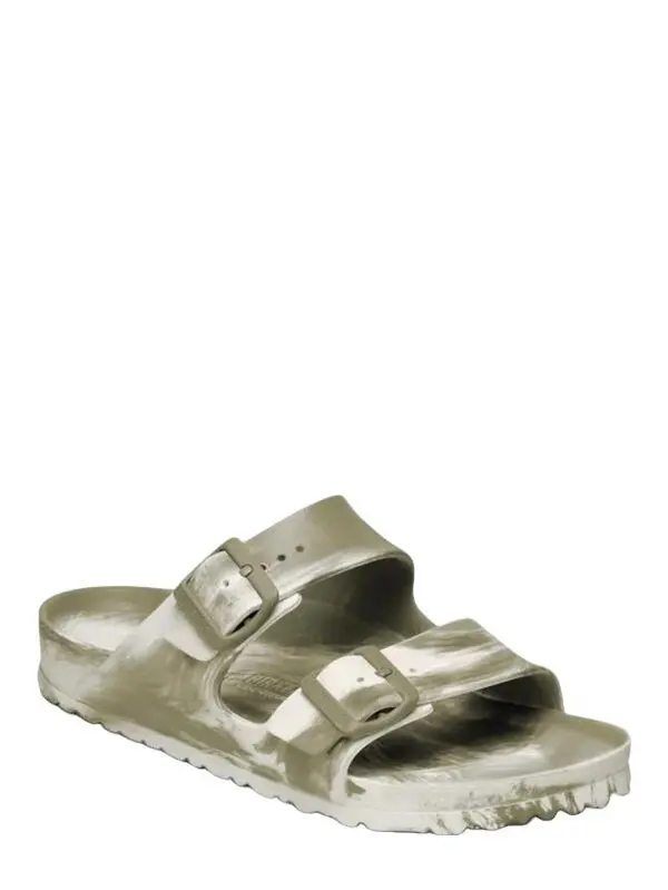 BIRKENSTOCK Arizona Essentials Slide On Sandals - Khaki Eggshell