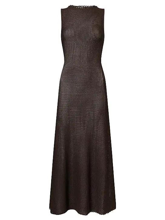 Dissh Nalia Knitted Midi Dress - Black Olive