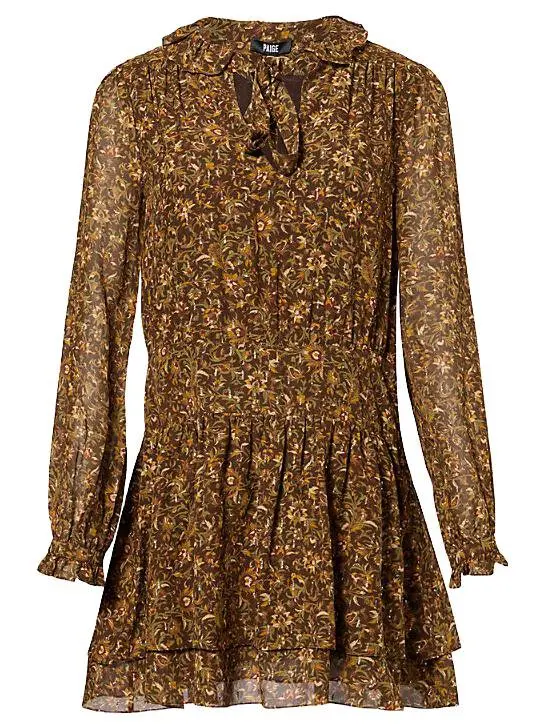 Paige Nantes Floral-print Silk-blend Mini Dress - Hickory Multi