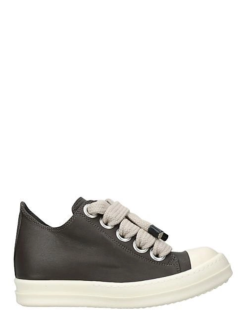 Rick Owens Jumbo Lace Leather Low Top Sneakers - Brown