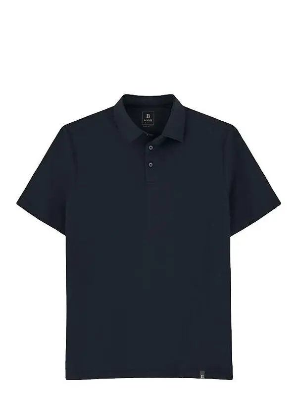 Boggi Milano Supima Cotton-jersey Polo T-shirt - Black