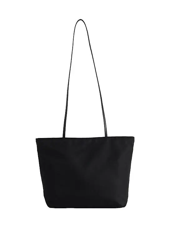 VALESQUE Spaghetti Strap Nylon Shoulder Bag - Black