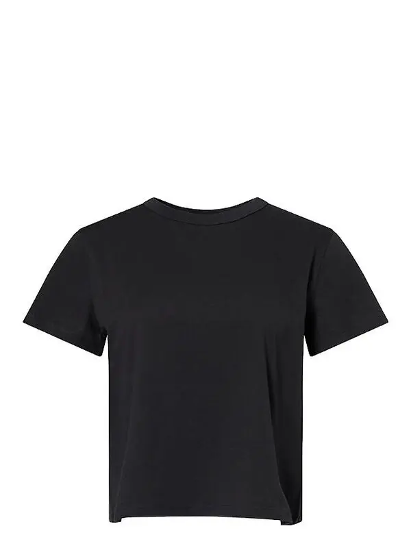 Paige Rhodes Cropped Cotton T-shirt - Black