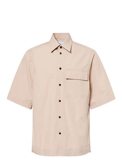 Bottega Veneta Classic Collar Cotton Shirt - Stucco