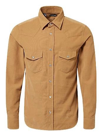 TOM FORD Baby Corduroy Western Cotton Shirt - Sand