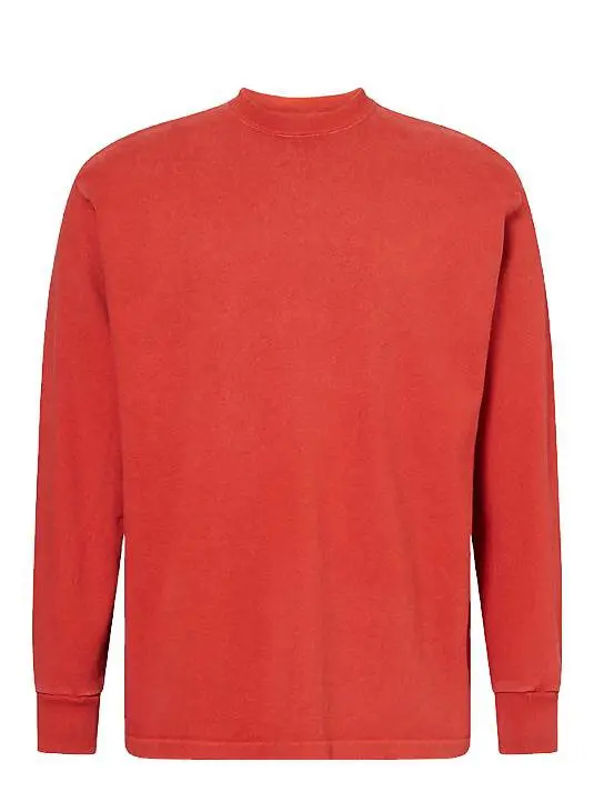 A.PRESSE Vintage Relaxed-fit Cotton T-shirt - Red