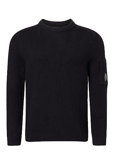 C.P. COMPANY Ribbed Cotton-blend Jumper - Black