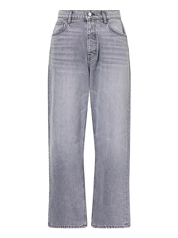 NAHMIAS Wash Baggy Wide-leg Denim Jeans - Grey
