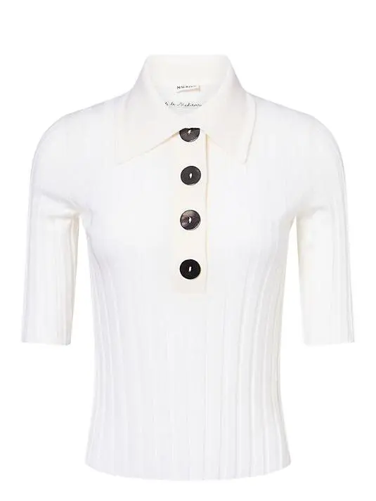 NACKIYE Nackiyé "sugarman" Wool Polo Knit Top - Kaimak