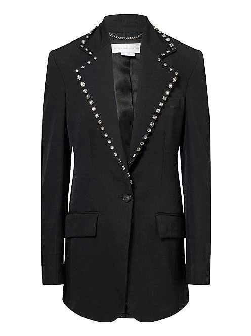 Stella McCartney Embellished Single-breasted Wool Blazer - Black