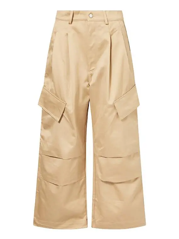 NAHMIAS Oversized Wide-leg Cotton Cargos - Sand