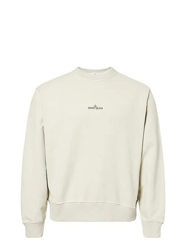 Stone Island Crew Neck Cotton Sweatshirt - Sand