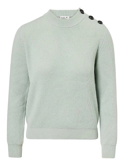 BLAZÉ MILANO Button Detailed Wool And Cashmere Jumper - Sugar