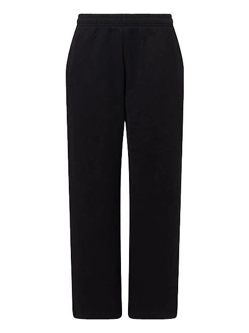 RU & ROCKA Straight-leg Cotton-jersey Jogging Bottoms - Black