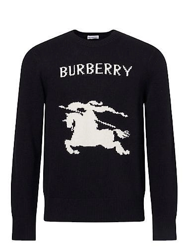 Burberry Knight Wool-cashmere Knitted Jumper - Black