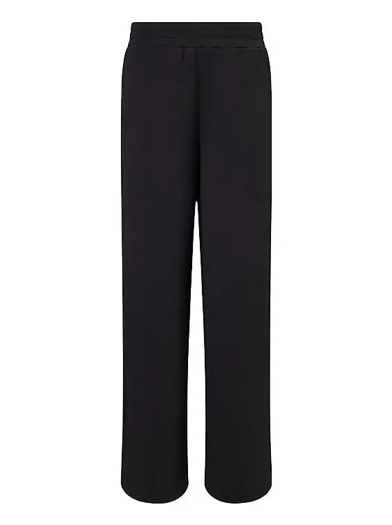 NOW YOU LIVE Foxton Wide-leg Stretch-modal-blend Jogging Bottoms - Black
