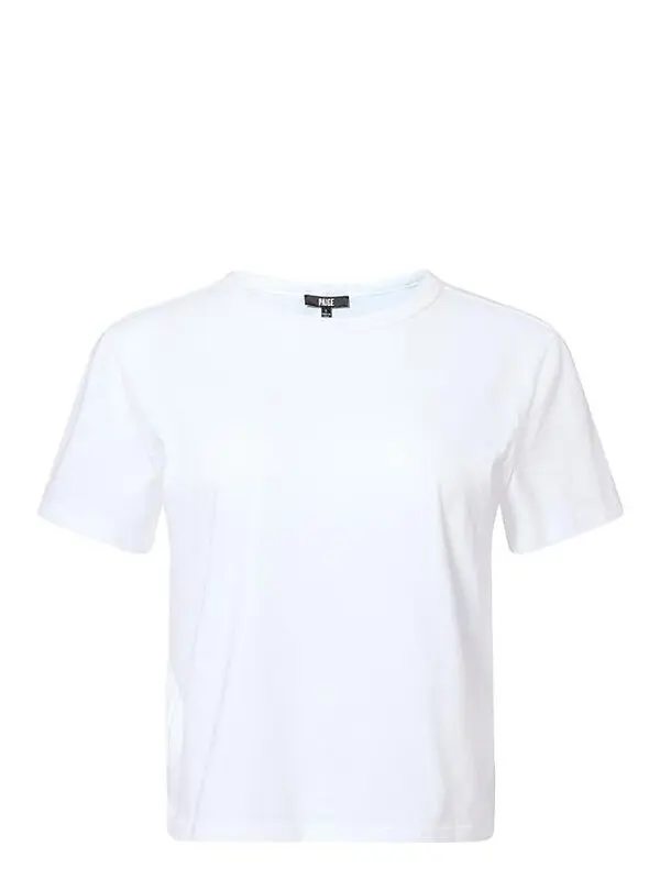 Paige Rhodes Cropped Cotton T-shirt - White