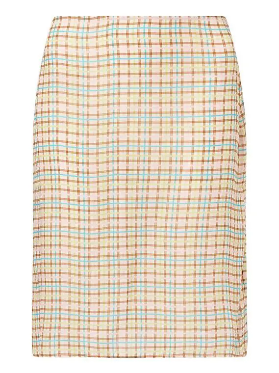 SIEDRES Colette Check-print Chiffon Midi Skirt - Multi