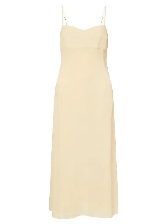 REFORMATION Milica Sweetheart-neck Georgette Midi Dress - Parmesan