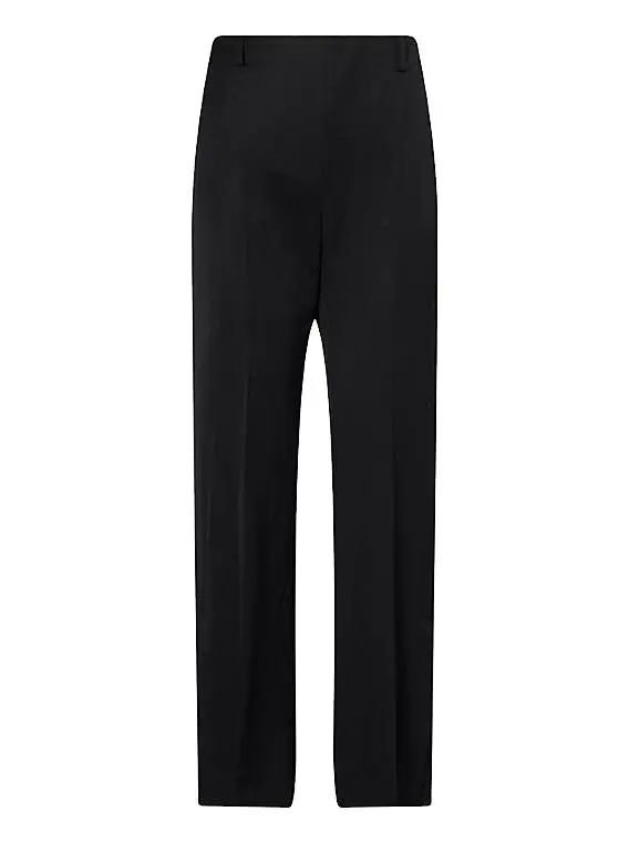 Khaite Grenare Straight-leg Virgin Wool Trousers - Black
