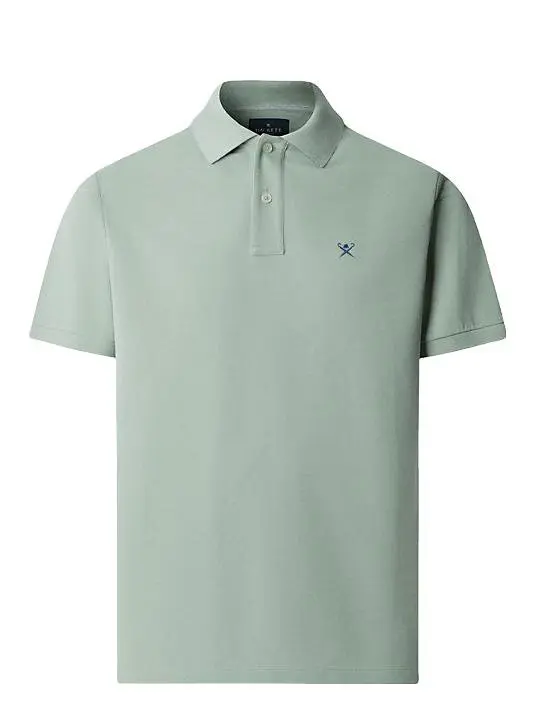HACKETT Logo-embroidered Short-sleeve Cotton Polo - Spring Green