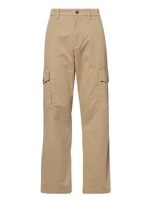 Burberry Straight-leg Cotton Trousers - Beige