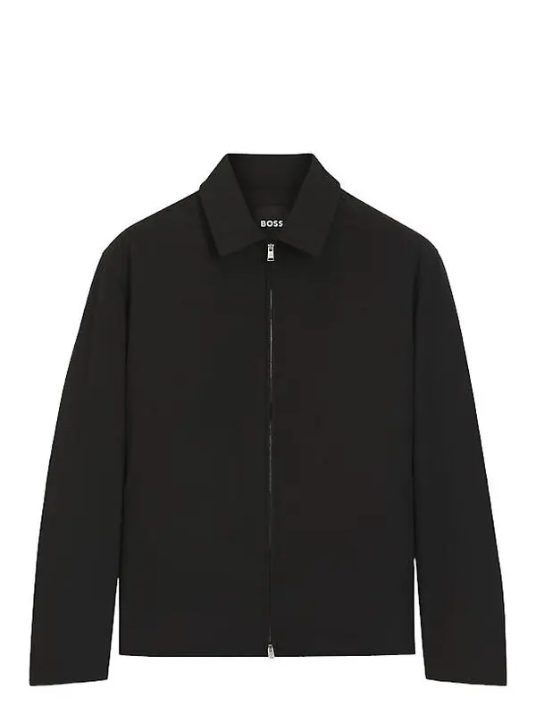BOSS Side-pocket Zip-through Woven Jacket - Black