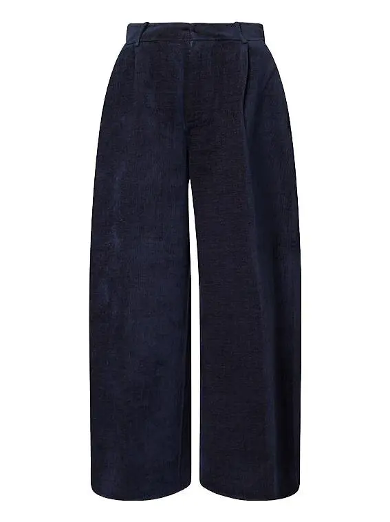 RUOHAN Elen Barrel-leg Cotton-blend Trousers - Andesite