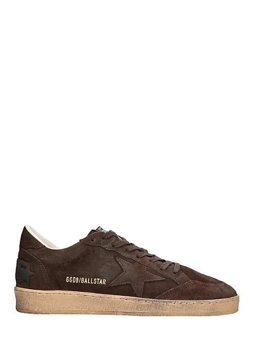 GOLDEN GOOSE Ball Star 55100 Suede Trainers - Dark Brown