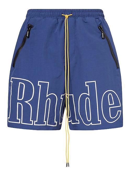 Rhude Logo Ripstop Nylon Shorts - Navy