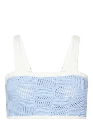 4TH & RECKLESS Yasmin Textured Cotton-blend Top - Blue