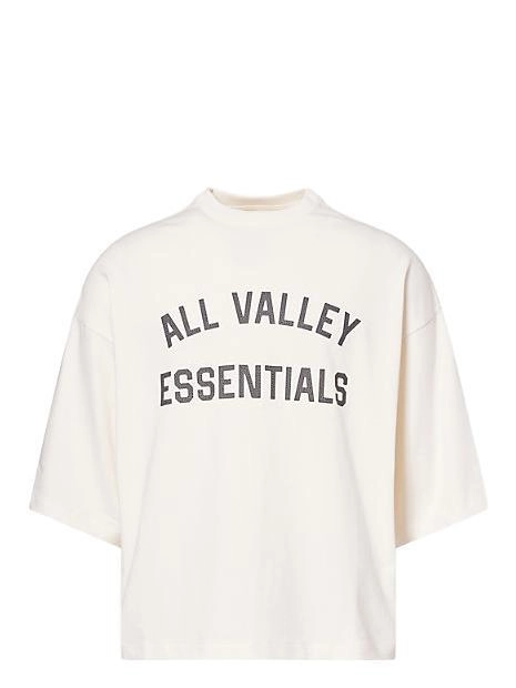 Fear Of God Merch Text-print Relaxed Cotton-jersey T-shirt - Ivory