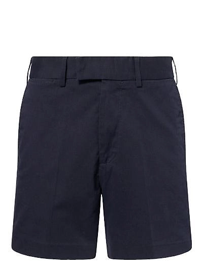 TOM FORD Mid-rise Stretch Cotton-twill Chino Shorts - Navy
