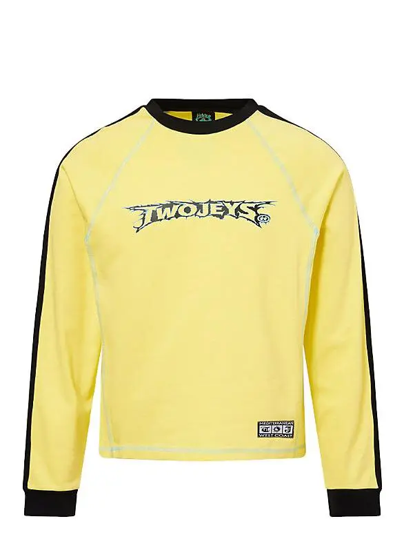 TWOJEYS Beach Bum Long-sleeve Cotton T-shirt - Yellow