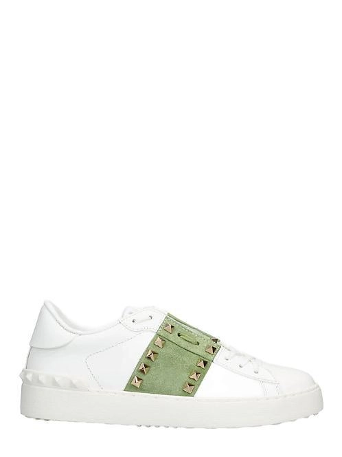 Valentino Garavani Rockstud Leather Trainers - Green Oth