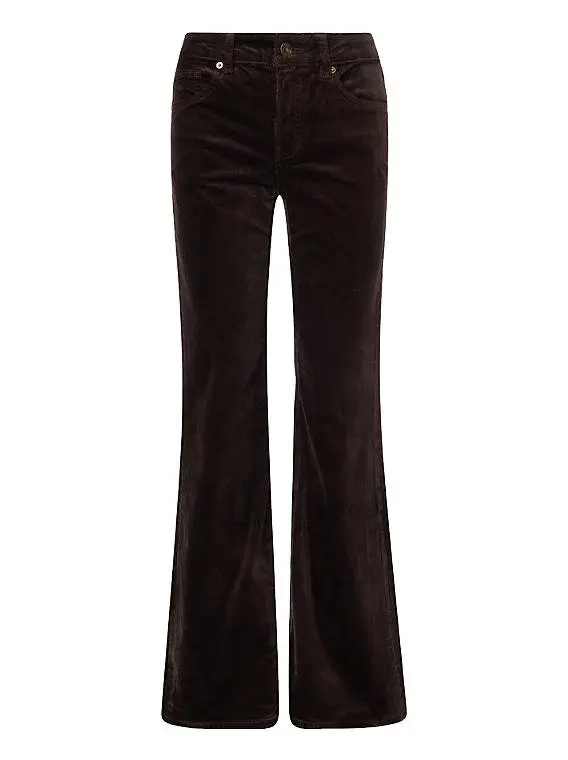 Good American Low Rise Bootcut Corduroy Jeans - Espresso