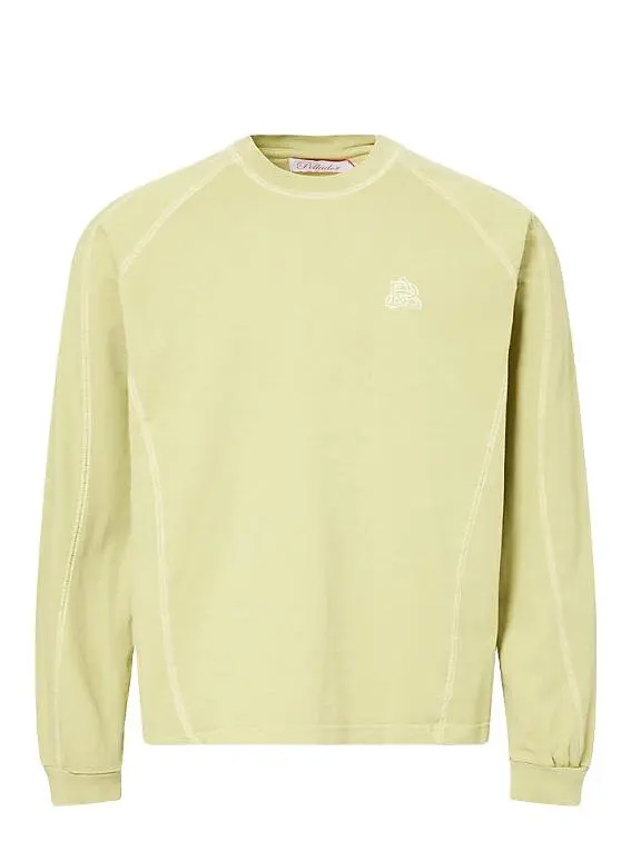 PELLADOR Overlock Long-sleeve Cotton T-shirt - Green