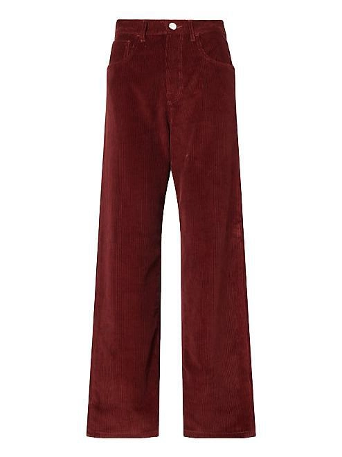 ROHE FRAMES Bruun Baggy Corduroy Cotton Trousers - Wine