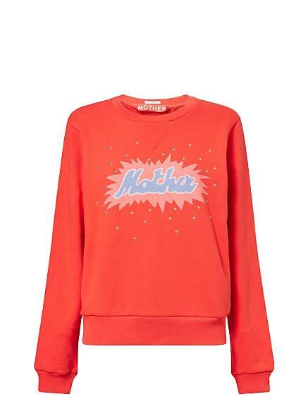 MOTHER The Dorito Camper Cotton-jersey Sweatshirt - Lil Firework