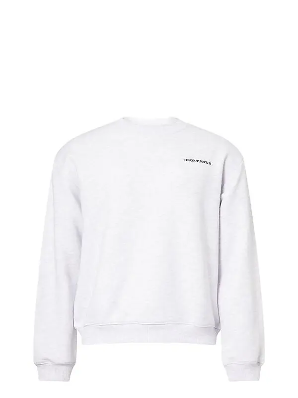 THE COUTURE CLUB Micro Copyright Logo-print Cotton Sweatshirt - Greymarl