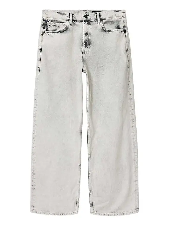 ALLSAINTS Lenny Wide-leg Denim Jeans - Washed Grey