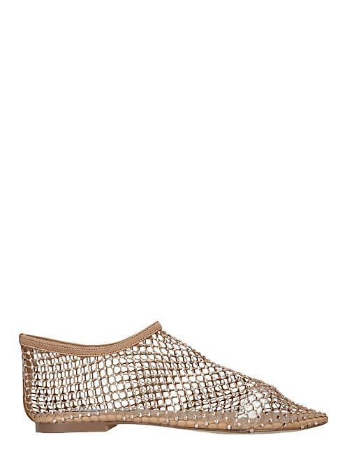Steve Madden Mino Embellished Mesh Flats - Blush