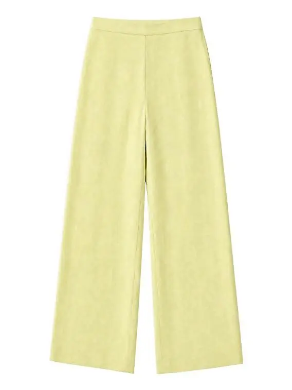 OMNES Birch Wide-leg Linen-blend Trousers - Shadow Lime