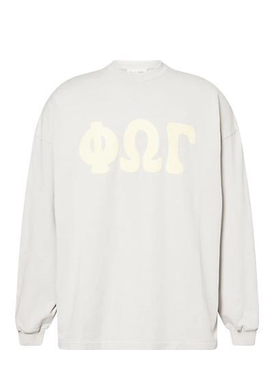 Fear Of God Merch Long-sleeve Cotton T-shirt - Washed Overcast