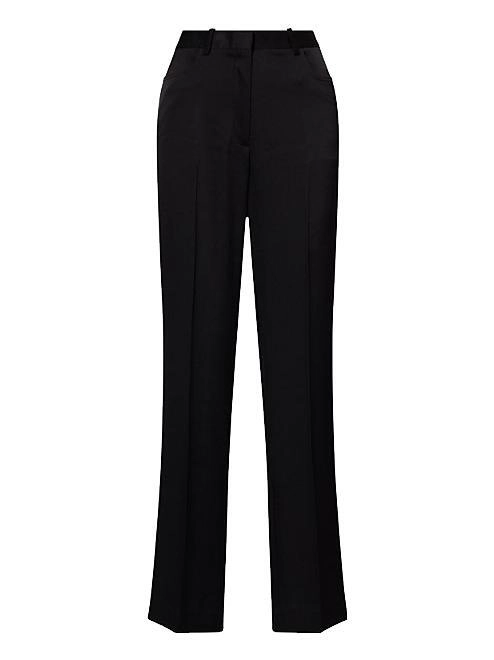 Theory Straight-leg Tailored Crepe Trousers - Black