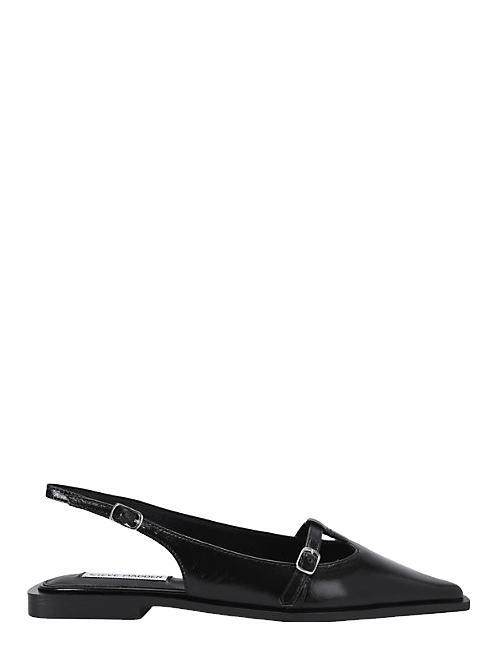 Steve Madden Synergy Mary Jane Leather Sling-back Flats - Black