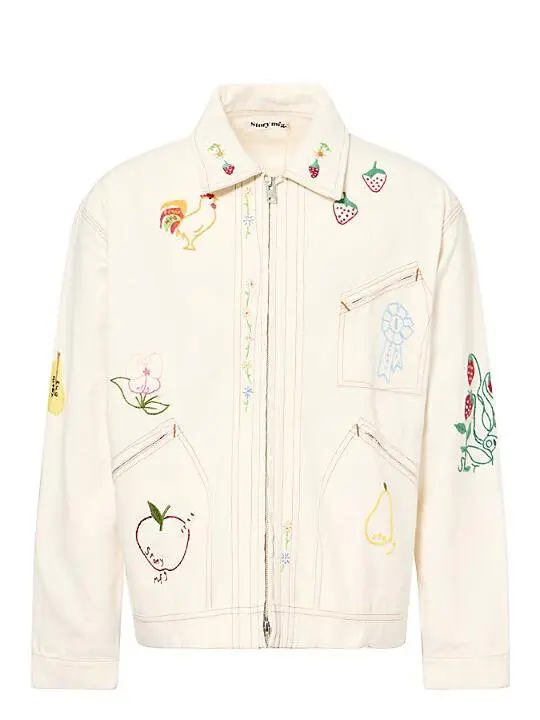STORY MFG. Embroidered Denim Jacket - Folk