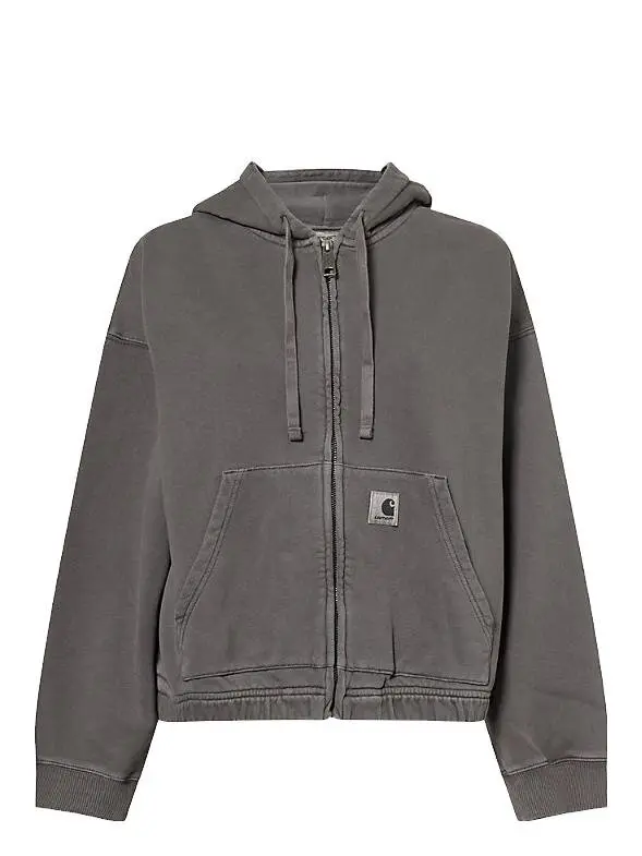 Carhartt Work In Progress Hooded Cotton-jersey Jacket - Black
